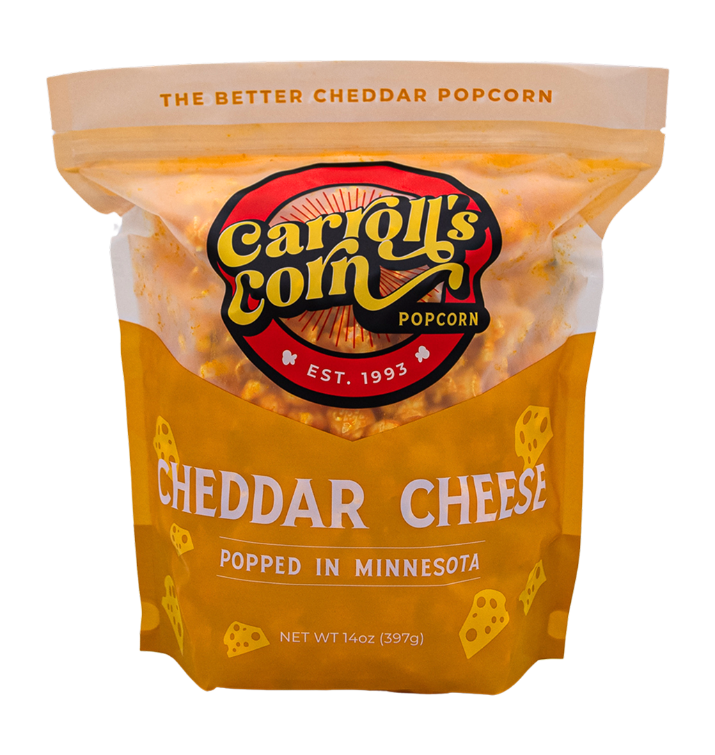 Gourmet Cheddar Popcorn – Carroll's Corn Co.